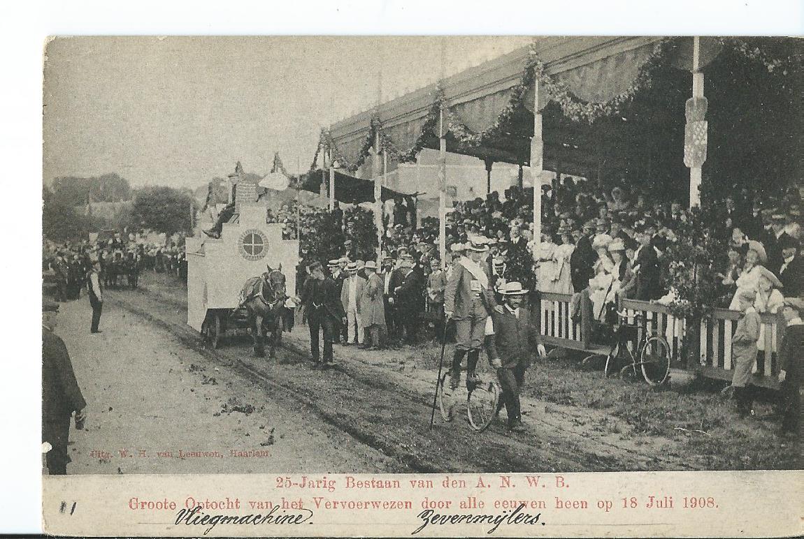Haarlem (NH), 25-Jarig bestaan van den A.N.W.B., Vliegmachine, Zevenmijlers | 1294